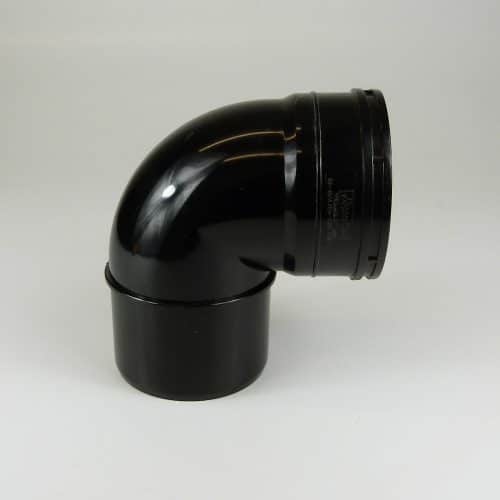 110mm Solvent Soil 90′ S/Socket Tight Bend Black | TWS Plastics Online ...